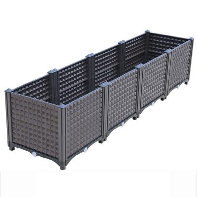 China 160cm Plastic Trough Planter Boxes Recycled Raised Bed Kits for Garden Vegetables for sale