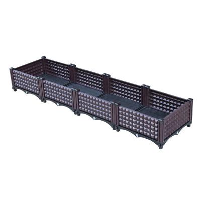 China Foldable PP Plastic Planter Box 40x40x26cm for Vegetables Herbs Flowers Outdoor Garden for sale