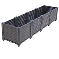 China Foldable PP Plastic Planter Box 40x40x26cm for Vegetables Herbs Flowers Outdoor Garden for sale