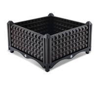 China PP Raised Garden Bed Planter Box 80x40x22cm Outdoor Planting Container Brown for sale