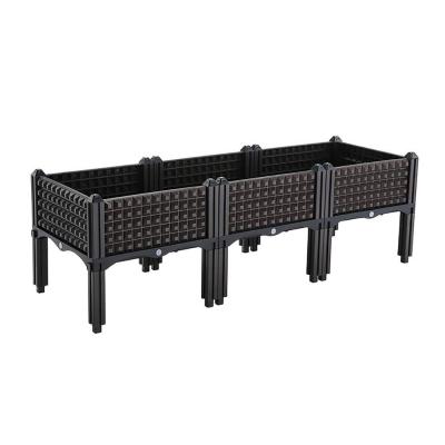 China 120cm Plastic Raised Planter on Legs for Garden Floor Use Modern PP Flower Pot for sale
