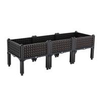 China Plastic Raised Planters on Legs 80cm Length Weather Resistant Foldable Garden Bed for sale