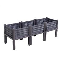 China PP Plastic Raised Garden Bed on Legs 80x40x40cm Self Watering Planter Box for sale