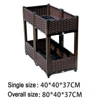 China Multilayer Plastic Standing Planter Box 120*40*67cm For Balcony for sale