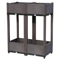 China Multilayer Plastic Standing Planter Box 120*40*67cm For Balcony for sale