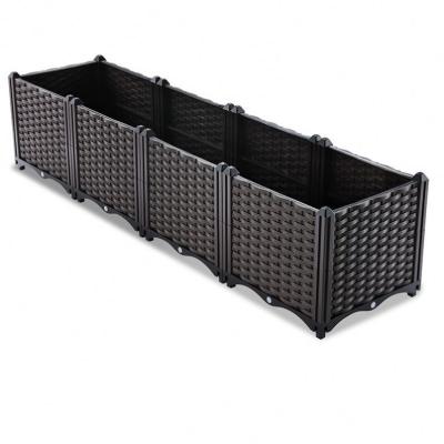 China Restaurants Patio Plastic Garden Planter Box 160x40x37cm Custom Logo for sale