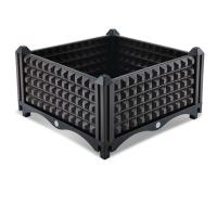 China PP Plastic Raised Garden Planter 120x40x22cm Drainable Vegetable Bed Brown for sale