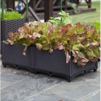 China ISO9001 Brown Plastic Grow Box 120x40x22cm Recycled PP Planter Box UV Resistant for sale