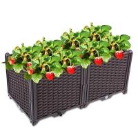 China PP Plastic Garden Planter Box 80x40x37cm Leakage Proof Raised Bed for Vegetables for sale