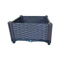 China Weather Proof Plastic Raised Planting Beds 60x40x30cm No Leakage Vegetable Troughs for sale