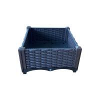 China Weather Proof Plastic Raised Planting Beds 60x40x30cm No Leakage Vegetable Troughs for sale
