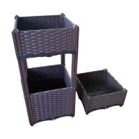 China Customizable Garden Elevated Plastic Veggie Planter Boxes Corrosion Resistance for sale
