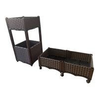 China BSCI Minimalist Indoor Plastic Rectangle Flower Pot Planter for Balcony Garden 2 Sizes for sale