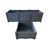 China Large Rectangular Plastic Planter Box 60cm with Automatic Watering Tray for Patio Garden All Seasons for sale