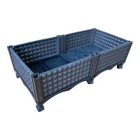 China Corrosion Proof Plastic Planter On Wheels Garden Planting Boxes Flexibility for sale