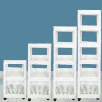 China High Durability Plastic Rolling Storage Cart Flexible Plastic Rack Organizer for sale