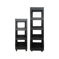 China Easy To Assemble Multilayer Home Kitchen  Plastic Storage Trolley Four Wheels for sale
