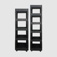 China Floor Type Bathroom Layered Plastic Storage Trolley Rack Environment Protection for sale