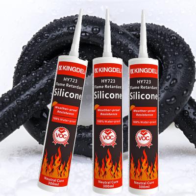 China 280Ml Flame Retardant Neutral Cure Silicone Sealant Glass Glue For Bathroom for sale