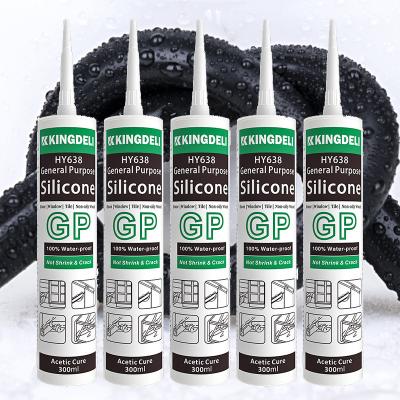 China Clear Acetic Cure Silicone Sealant Adhesive Anti Fungus For Kitchen Marble for sale