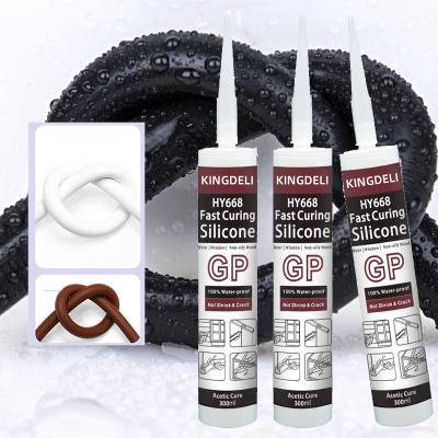 China Acid Gp Cure Colored Acetic Silicone Sealant Glue Waterproof For Window for sale