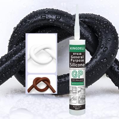 China 280ml 300ml Acetic Multipurpose Silicone Sealant Water Resistant For Caulk​ for sale