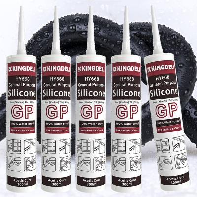 China Oem 280Ml Acetic Silicone Sealant Transparent Adhesive Sealant for sale
