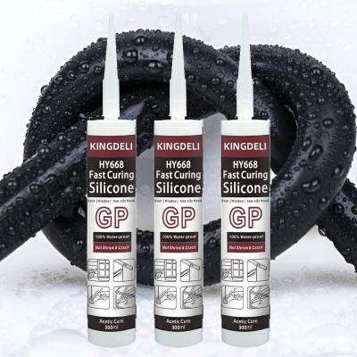 China Quick Dry Acetic Silicone Sealant Transparent Color Water Resistant for sale