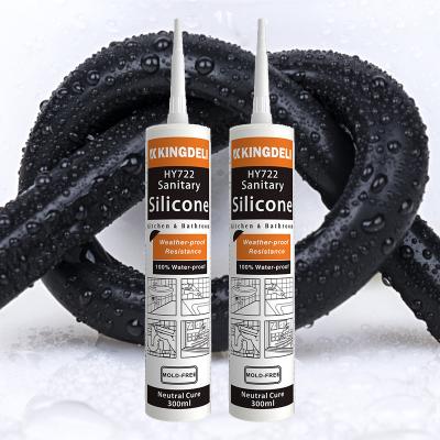 China Weather Resistance Sanitary Silicone Sealant Mildew Proof One Part 280ml 300ml for sale