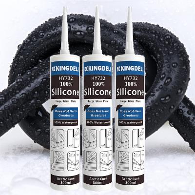 China Water Resistant Silicone Adhesive Sealant Acetic Clear RTV Glass Sealant for sale