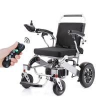 China KSM-605 Automatic Folding Electric Wheelchair 24V 250W Motor 15km Range Remote Control Portable Mobility Scooter for sale