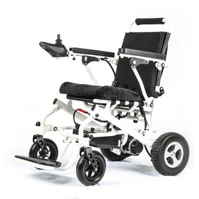 China KSM-602 Lightweight Foldable Electric Wheelchair 24V 12Ah Li-ion Battery Aluminum Alloy Portable Power Wheelchair for Disabled for sale