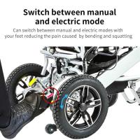 China KSM601 Lightweight Folding Electric Wheelchair 250W Motor 24V Li-ion Battery 15km Range Aluminum Alloy for sale