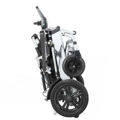 China 601L Remote Folding Lightweight Wheelchair with LCD Voice Joystick 24V 12Ah Li-ion Battery for sale