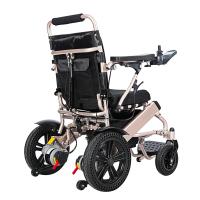 China KSMED 601L Electric Portable Reclining Wheelchair 130kg Capacity 7km/h Speed with LCD Voice Joystick for sale