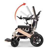 China KSMED 601L Electric Portable Reclining Wheelchair 130kg Capacity 7km/h Speed with LCD Voice Joystick for sale