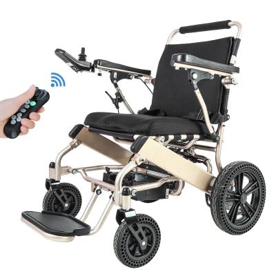 China 601L Reclining Lightweight Folding Electric Wheelchair 24V 250W Motor with Honeycomb Solid Wheel for sale