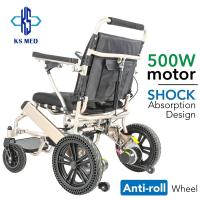 China 601L Reclining Lightweight Folding Electric Wheelchair 24V 250W Motor with Honeycomb Solid Wheel for sale