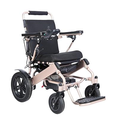 China KSM-601L Reclining Remote Electric Wheelchair 24V 12Ah Li-ion Folding Solid Wheel Mobility Scooter for sale
