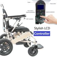 China KSM-601L Reclining Electric Wheelchair 24V 250W Motor with LCD Voice Joystick and Honeycomb Solid Wheels for sale