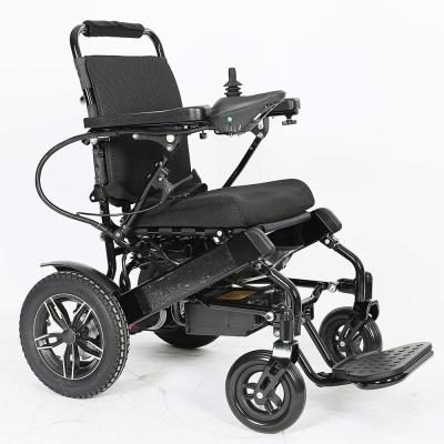 China KSM-601 Foldable Lithium Battery Electric Wheelchair 24V 12Ah 20Ah 130kg Capacity Power Reclining for sale