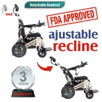 China KSM-601 Reclining Electric Wheelchair 24V Foldable Power Wheelchair with Remote Control and Latex Cushion 130kg Capacity for sale
