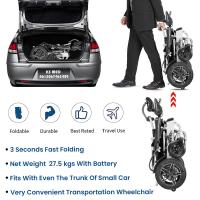 China KSM-601 Reclining Electric Wheelchair 24V Foldable Power Wheelchair with Remote Control and Latex Cushion 130kg Capacity for sale
