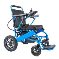 China KSM-601 Reclining Portable Electric Wheelchair Folding Power Joystick 24V 12Ah Li-ion 130kg Capacity for sale