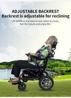 China KSM-601 Reclining Portable Electric Wheelchair Folding Power Joystick 24V 12Ah Li-ion 130kg Capacity for sale
