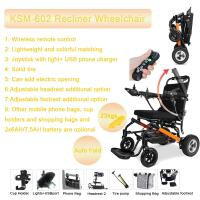 China KSM-602 Portable Lightweight Electric Wheelchair Remote Control Folding 130kg Capacity 15km Range for sale
