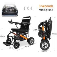 China KSM-602 Portable Lightweight Electric Wheelchair Remote Control Folding 130kg Capacity 15km Range for sale