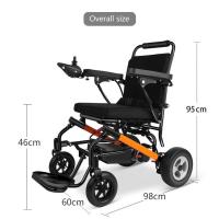 China KSM-602 Foldable Lightweight Power Wheelchair 24V 12Ah Li-ion Battery Wireless Remote Control for Elderly Disabled for sale