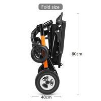 China KSM-602 Lightweight Foldable Electric Wheelchair 24V 12Ah Li-ion Battery Remote Control 130kg Capacity for sale