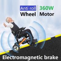 China KSM-602 Foldable Electric Wheelchair 24V Li-ion Battery 130kg Capacity Lightweight Power Wheelchair for sale
